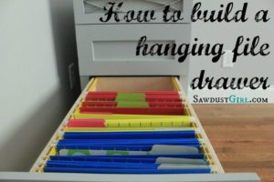Building A Drawer With Bars For Hanging File Folders
