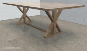 DIY X Base Dining Table - Build Plans | Sawdust Girl