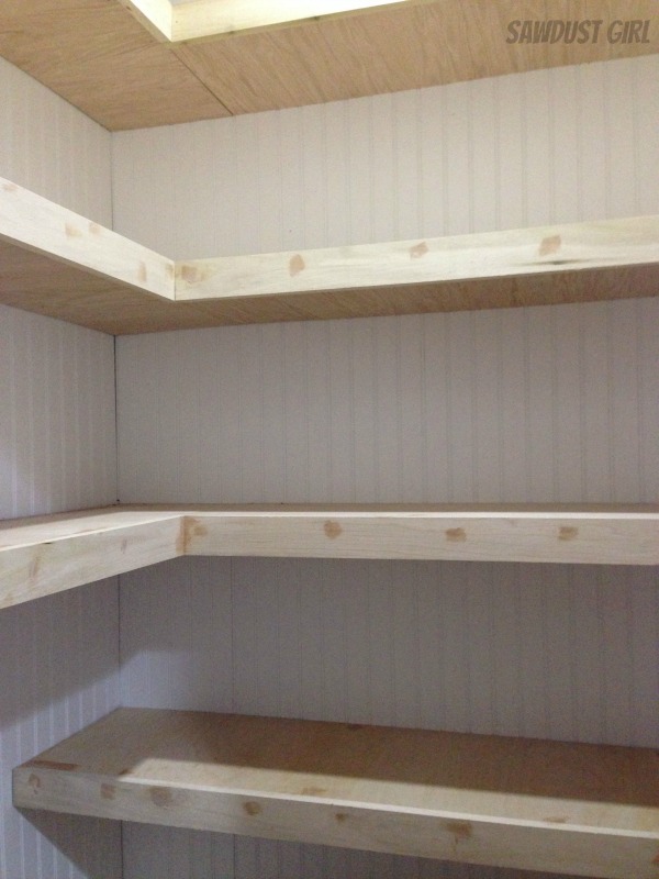 How To Build Corner Floating Shelves Sawdust Girl 