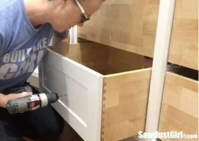 How To Install Cabinet Drawer Fronts | Sawdust Girl