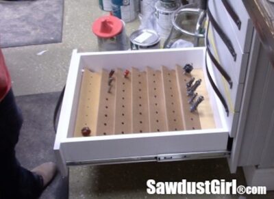 Router Bit Storage Drawer | Sawdust Girl