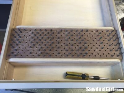 Drawer Storage For Driver Bits With 2 Tier Sliding Trays | Sawdust Girl