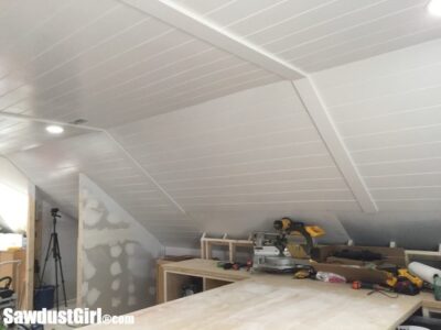 V Groove Plywood Plank Ceiling | Sawdust Girl