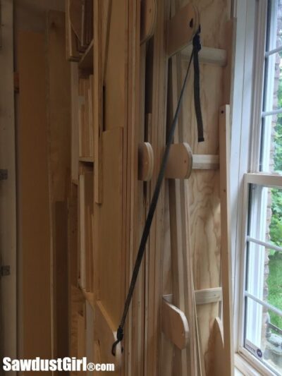 Rolling Lumber Cart For Vertical Wood Storage | Sawdust Girl