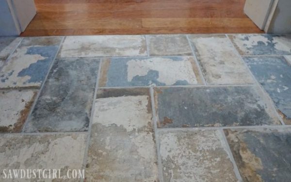 How To Install Tile Flush With Hardwood Floors | Sawdust Girl