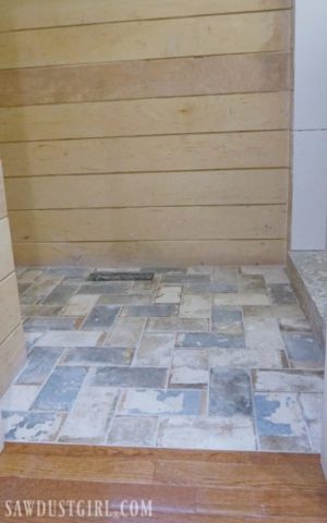How To Install Tile Flush With Hardwood Floors | Sawdust Girl