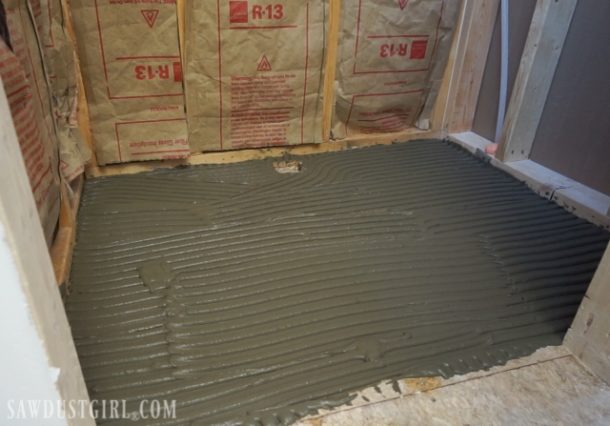 Tile Ready Shower Pan Installation | Sawdust Girl