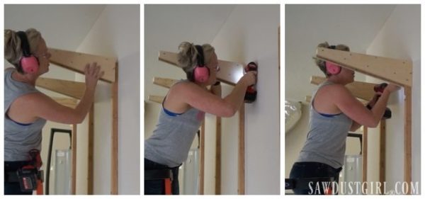 Building Garage Shelves - Cantilevered Shelf Brackets | Sawdust Girl