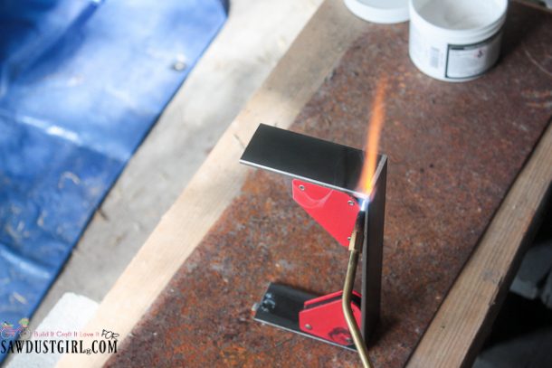 How to Braze - Brazing Metal Centerpiece Brackets - Sawdust Girl®