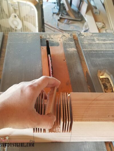 How To Cut A Half Lap Joint On A Table Saw | Sawdust Girl