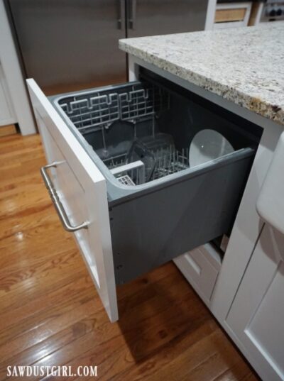 Dishwasher Drawers With Custom Panels | Sawdust Girl