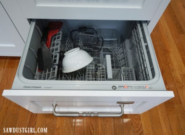 Dishwasher Drawers With Custom Panels | Sawdust Girl
