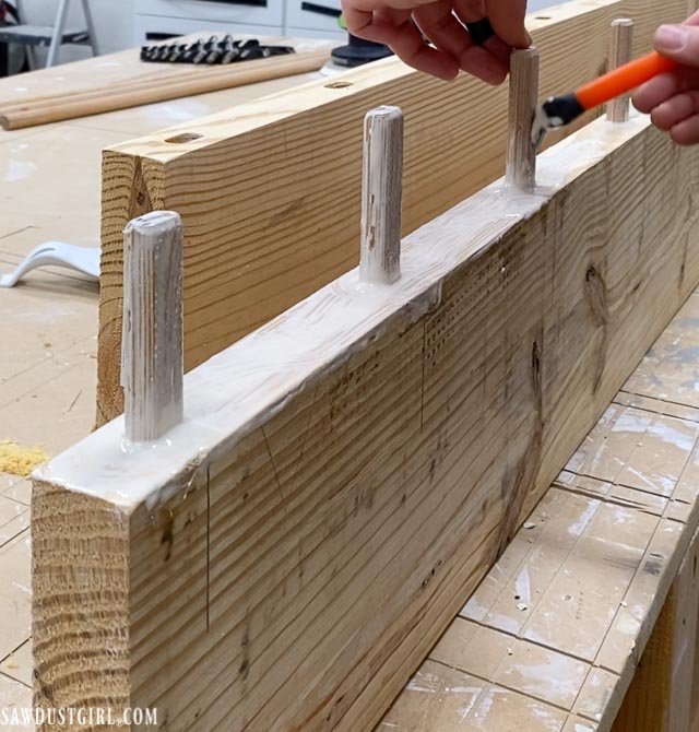 How To Build A Bench With A Built-in Boot Rack | Sawdust Girl®