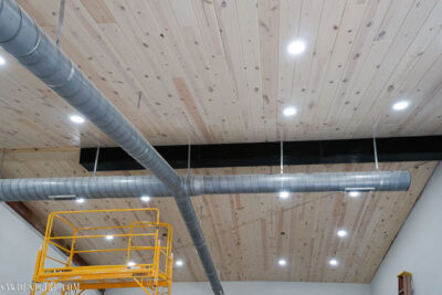 Building and Installing a Giant Faux Beam on the Ceiling