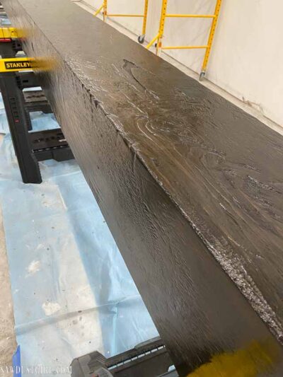 Building and Installing a Giant Faux Beam on the Ceiling